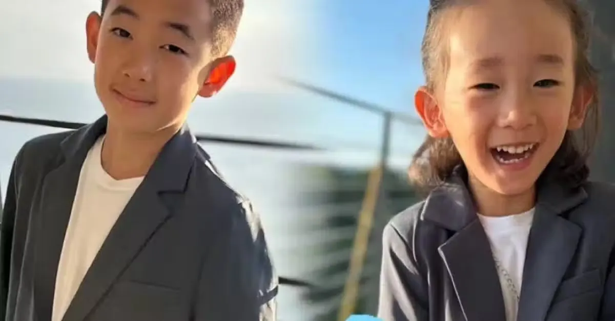 應采兒曬倆兒子，Jasper和弟弟穿西裝好帥氣，3歲hoho長發搶鏡